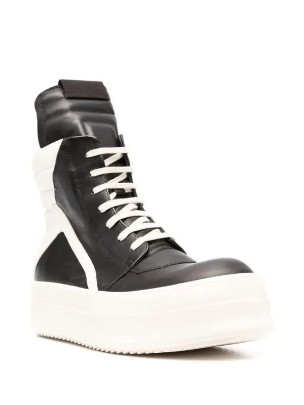 Rick Owens Mega Bumper Geobasket Sneakers In Black - 64% Off