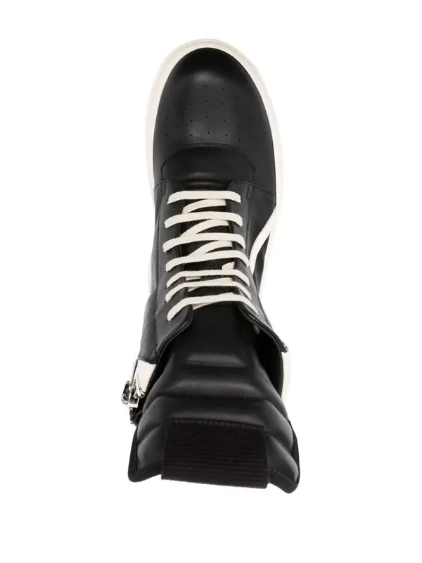 Rick Owens Mega Bumper Geobasket Sneakers In Black - 64% Off