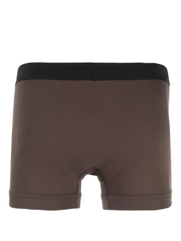 TOM FORD Logo-waistband Cotton Boxers - Brown