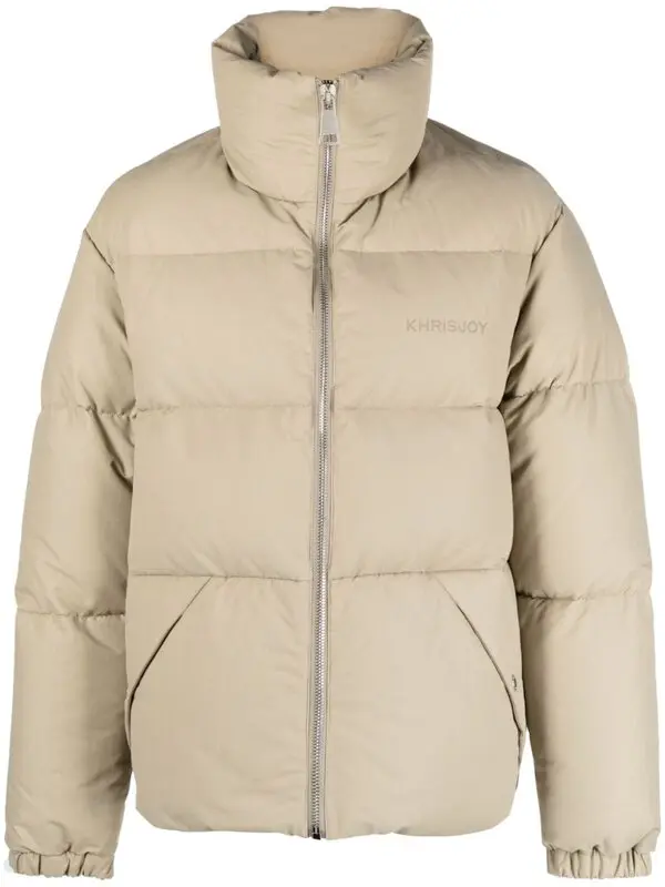Khrisjoy Stitch-detail Puffer Jacket - Neutrals