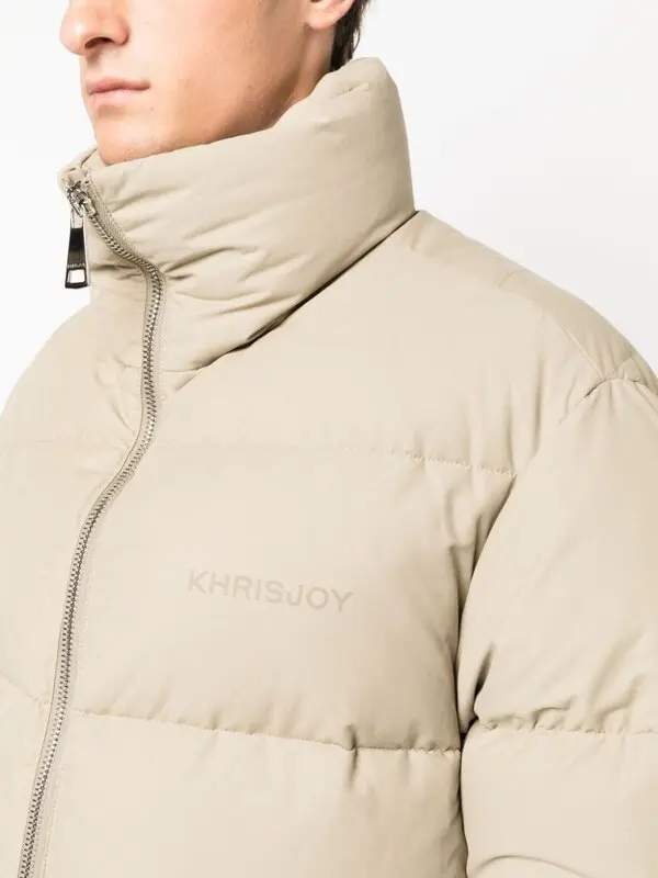 Khrisjoy Stitch-detail Puffer Jacket - Neutrals