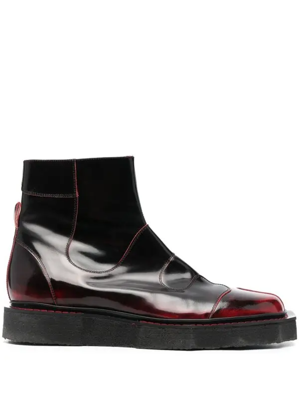 Henrik Vibskov Enzo Leather Ankle Boots - Red