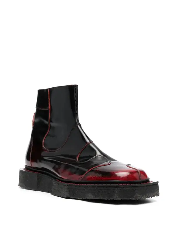 Henrik Vibskov Enzo Leather Ankle Boots - Red