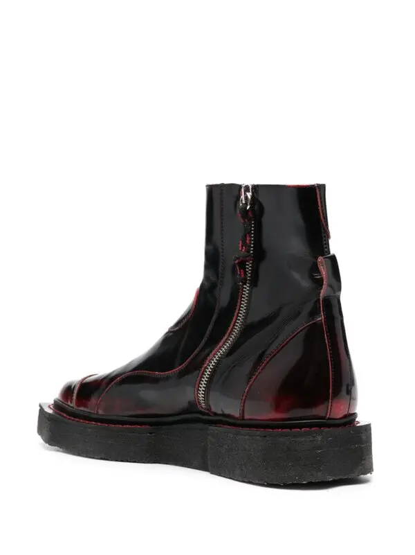 Henrik Vibskov Enzo Leather Ankle Boots - Red