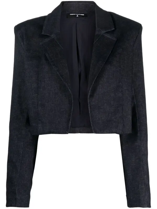 Patrizia Pepe Cropped Raw Denim Jacket