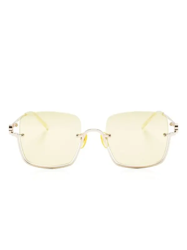 Gucci Square Mirrored Sunglasses - Gold