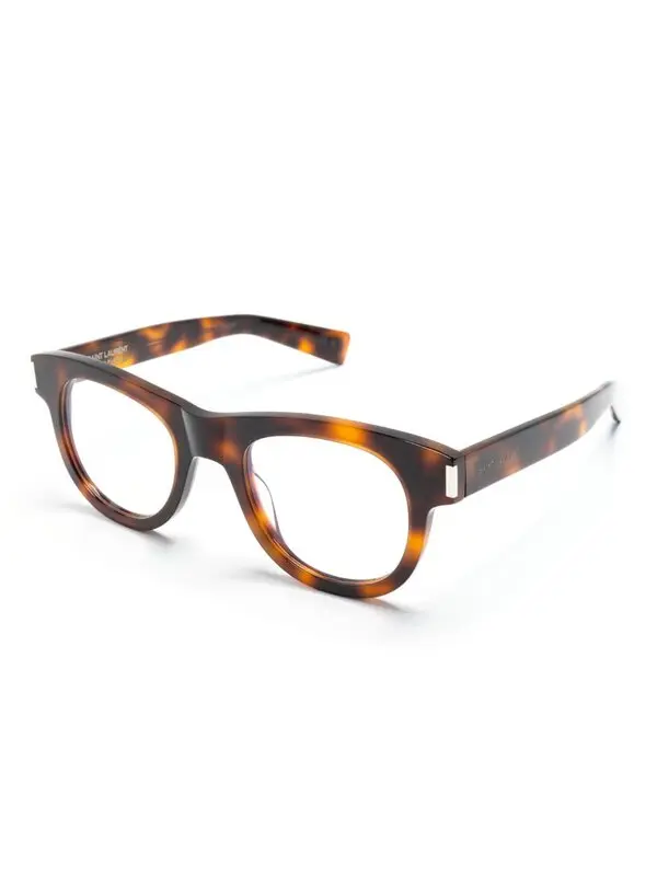 Saint Laurent Tortoiseshell Round-frame Glasses - Brown