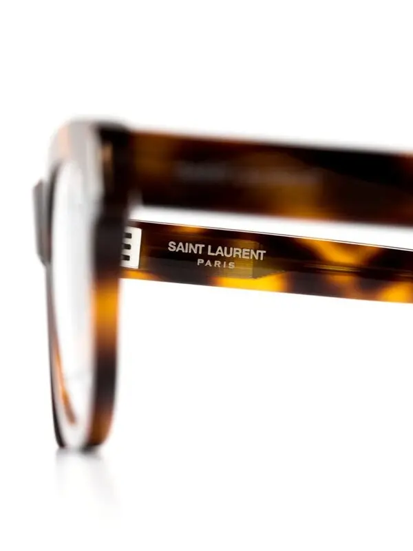 Saint Laurent Tortoiseshell Round-frame Glasses - Brown