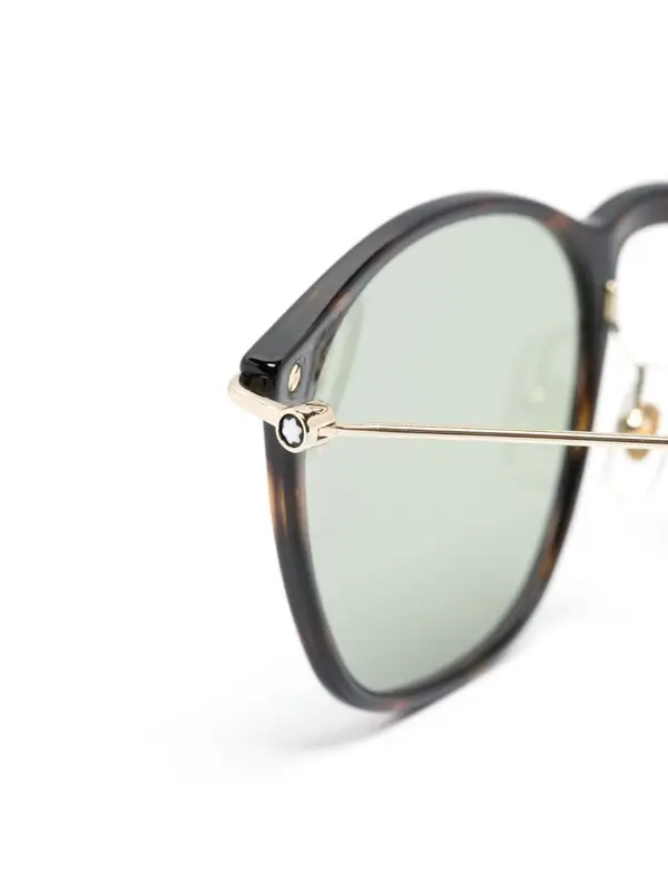 Montblanc Logo-plaque Sunglasses - Brown