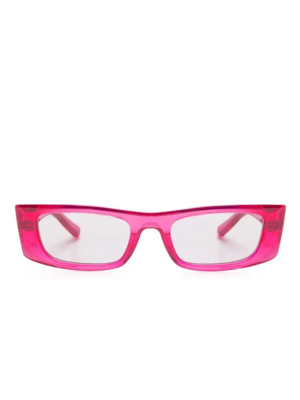 Saint Laurent Rectangle-frame Sunglasses - Pink