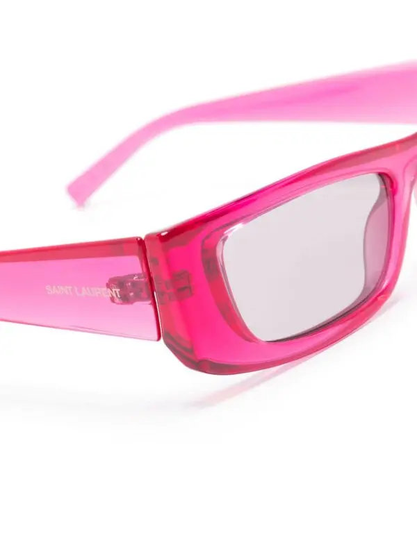 Saint Laurent Rectangle-frame Sunglasses - Pink