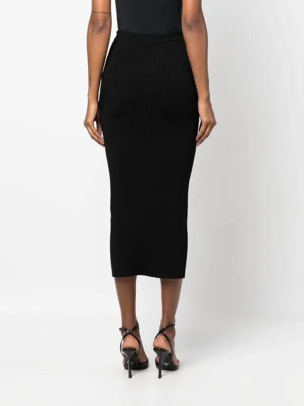 Alexander McQueen Ribbed-knit Pencil Skirt