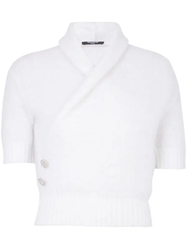 Balmain Wrap Mohair Jumper