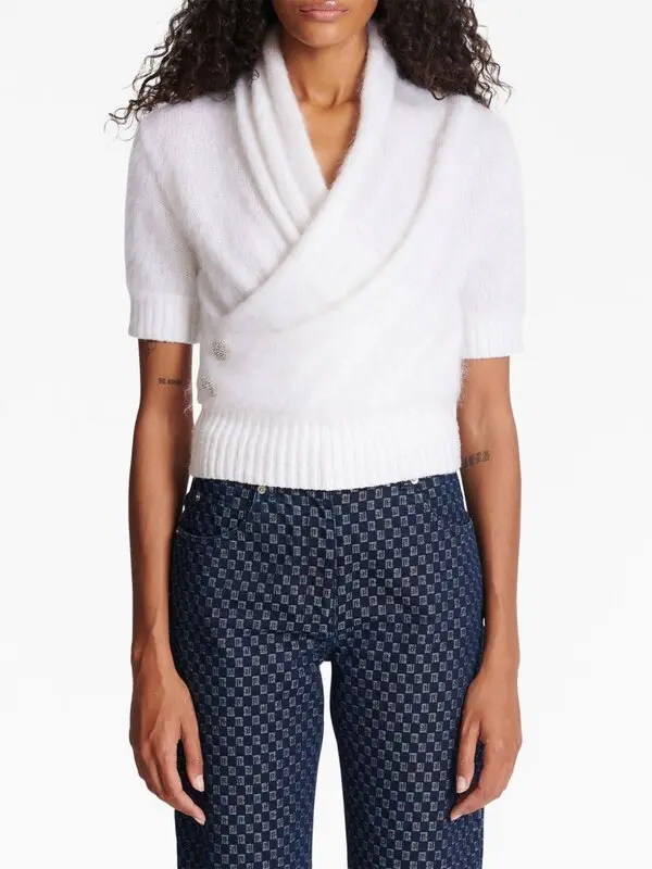 Balmain Wrap Mohair Jumper