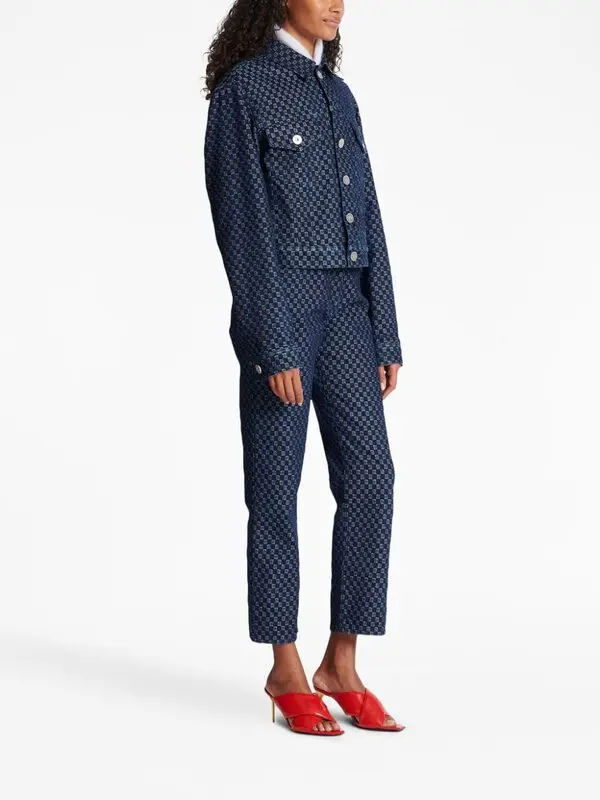 Balmain Monogram-print Denim Jacket