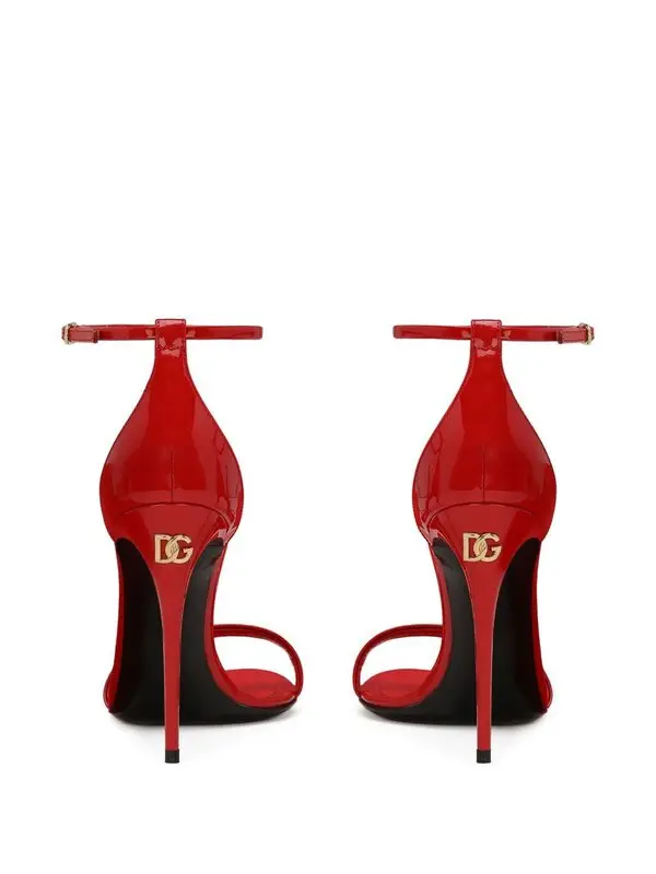 Dolce & Gabbana 105mm Kim Leather Sandals - Red