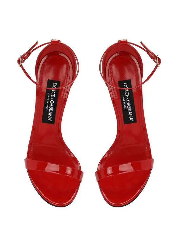Dolce & Gabbana 105mm Kim Leather Sandals - Red