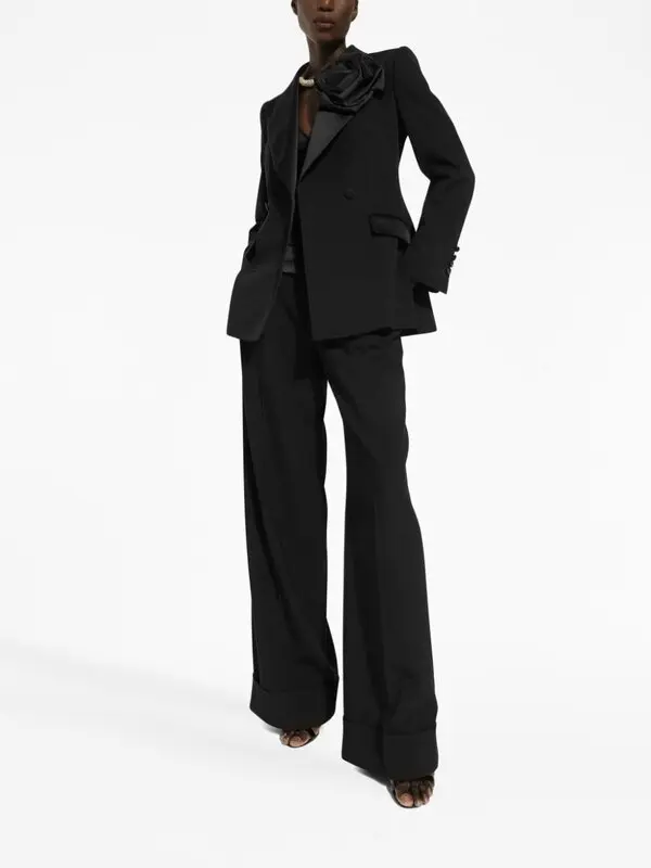 Dolce & Gabbana Floral-appliqué Double-breasted Blazer