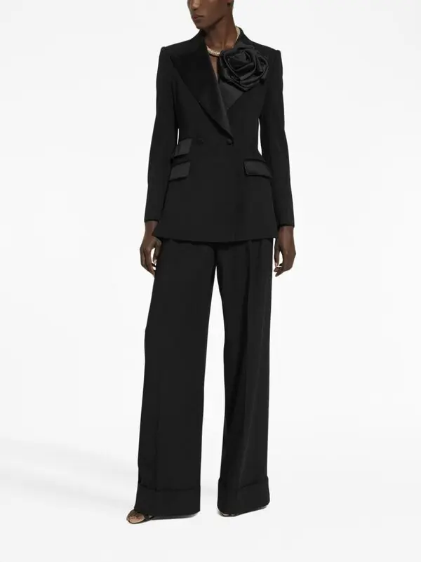 Dolce & Gabbana Floral-appliqué Double-breasted Blazer