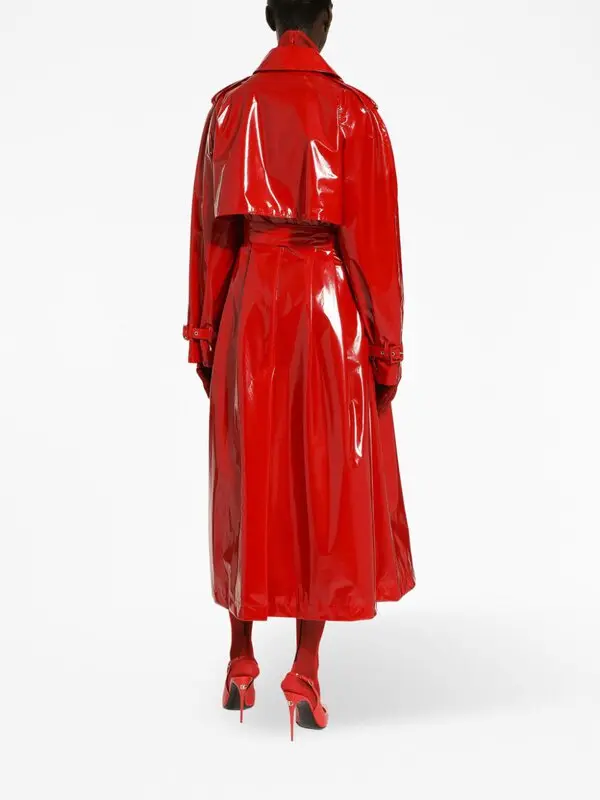 Dolce & Gabbana Storm-flap Patent Trench Coat