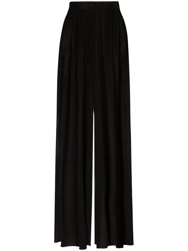 Dolce & Gabbana Wide-leg Stretch-silk Trousers