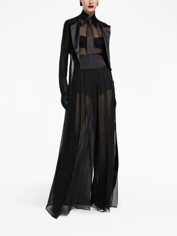 Dolce & Gabbana Wide-leg Stretch-silk Trousers