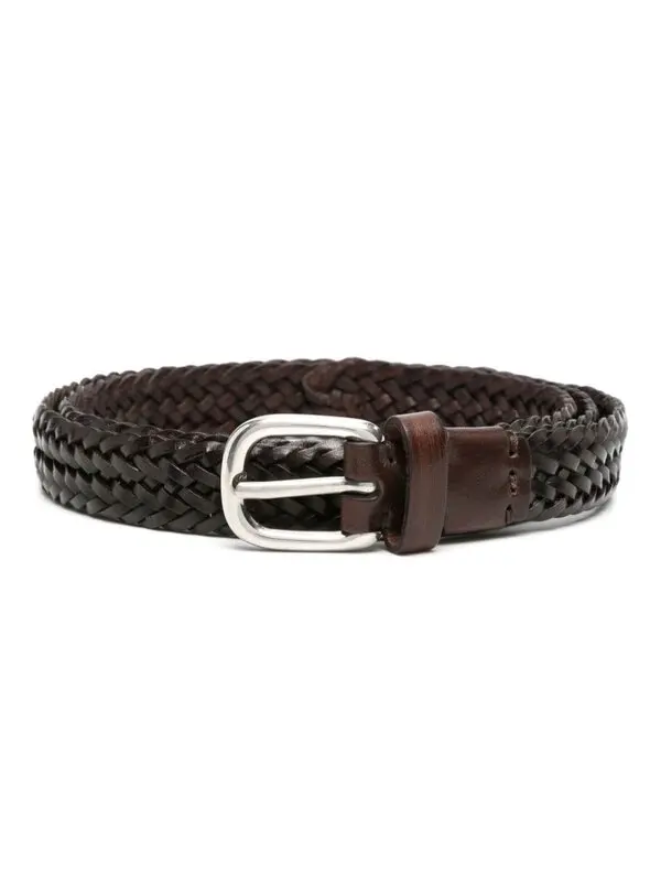 Brunello Cucinelli Braided Leather Belt - Brown