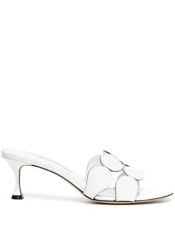 Manolo Blahnik Haribalmu 60mm Leather Sandals - White