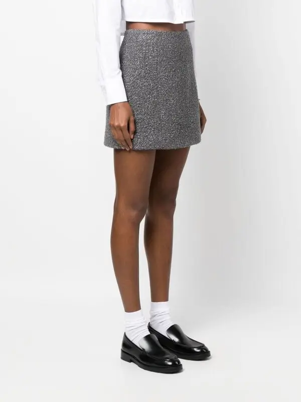 PATOU Textured-knit Mini Skirt - Grey