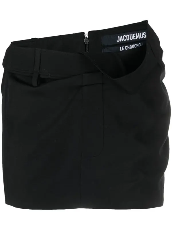 Jacquemus Bahia Wool Mini Skirt - Black