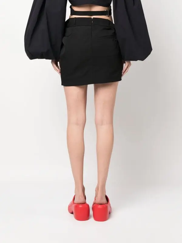 Jacquemus Bahia Wool Mini Skirt - Black