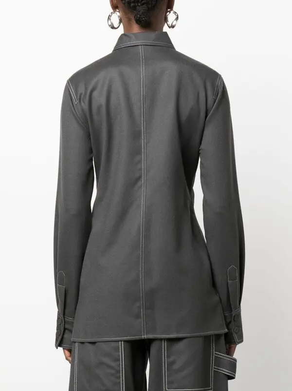 Stella McCartney Pointed-collar Flannel Shirt