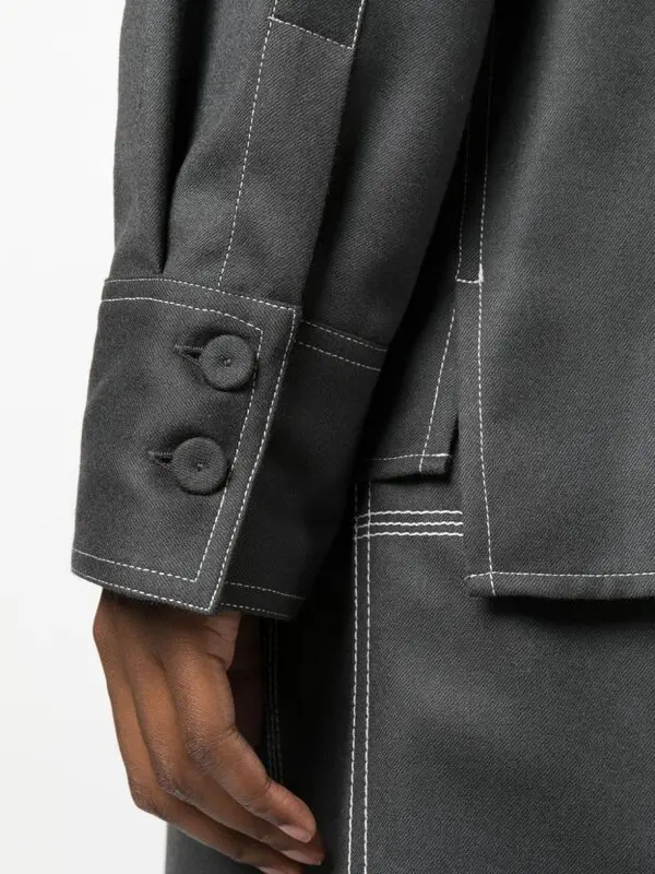 Stella McCartney Pointed-collar Flannel Shirt