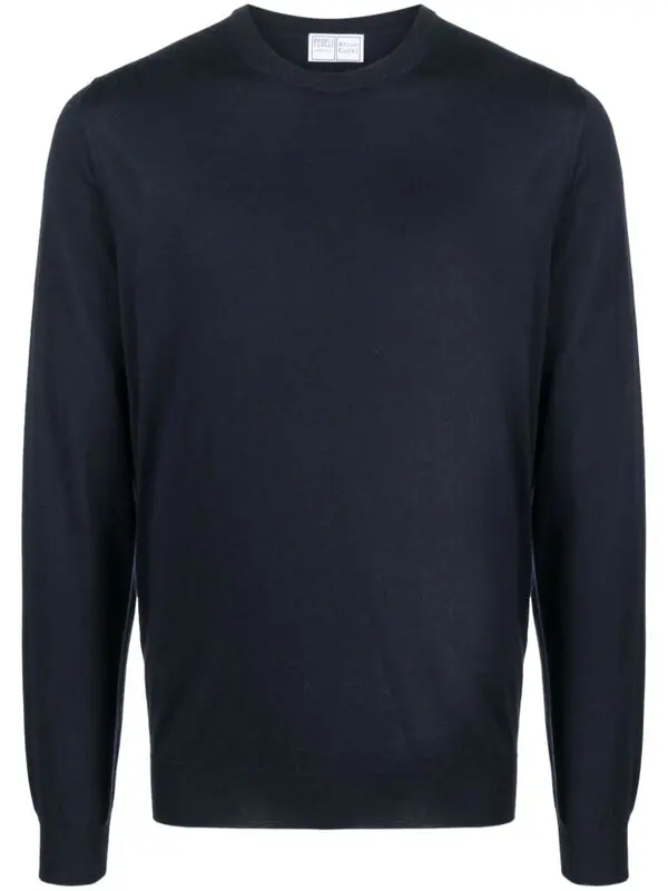 Fedeli Fine-knit Cashmere Jumper - Blue