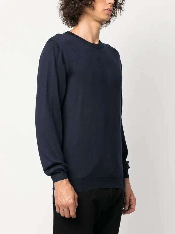Fedeli Fine-knit Cashmere Jumper - Blue