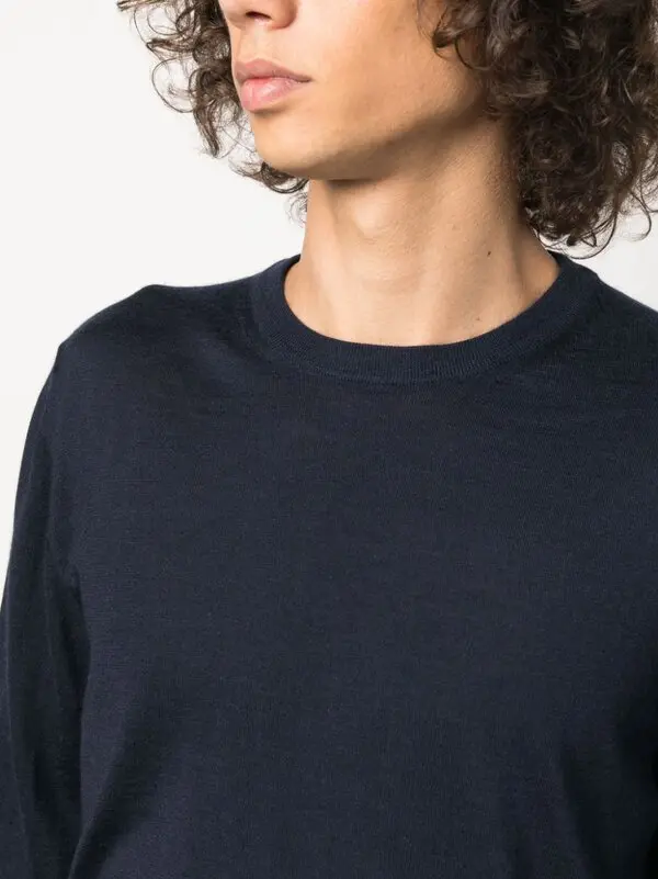 Fedeli Fine-knit Cashmere Jumper - Blue