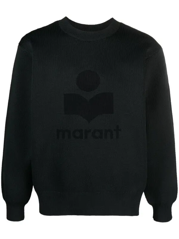 MARANT Ayler" Logo Motif Ribbed Sweater