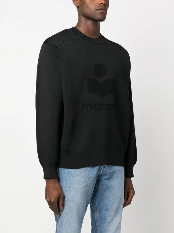 MARANT Ayler" Logo Motif Ribbed Sweater