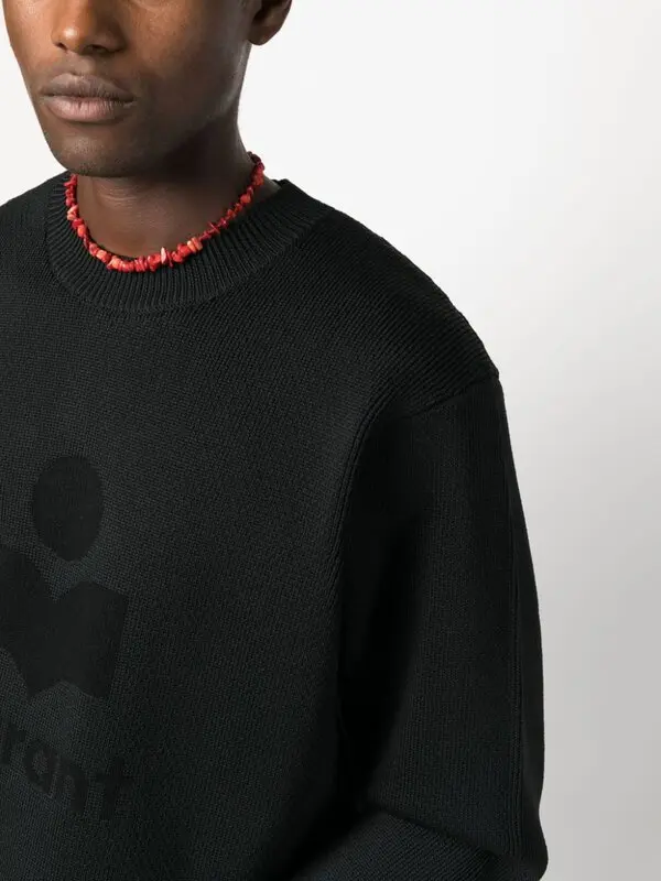 MARANT Ayler" Logo Motif Ribbed Sweater