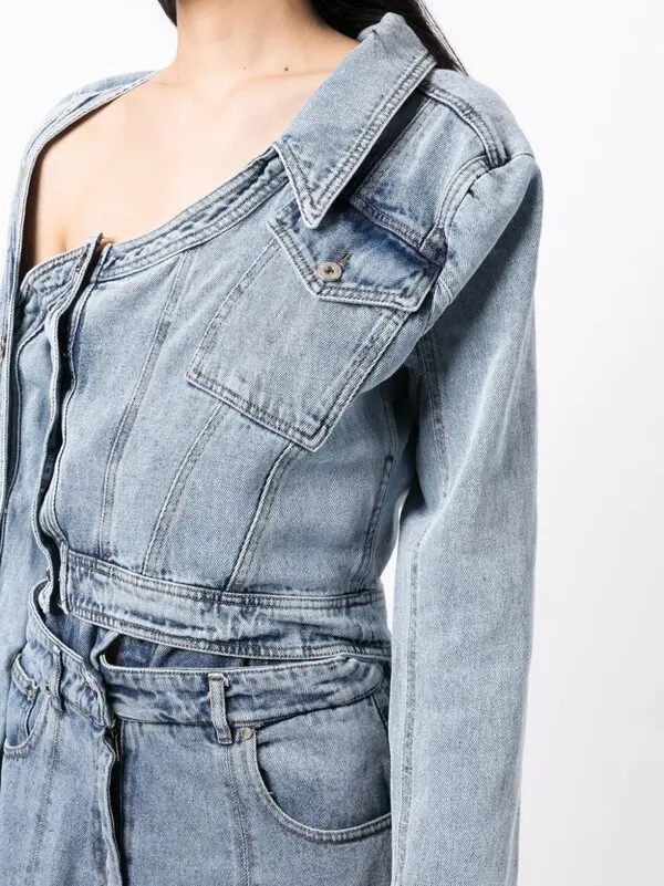 Rokh Asymmetric Denim Jacket