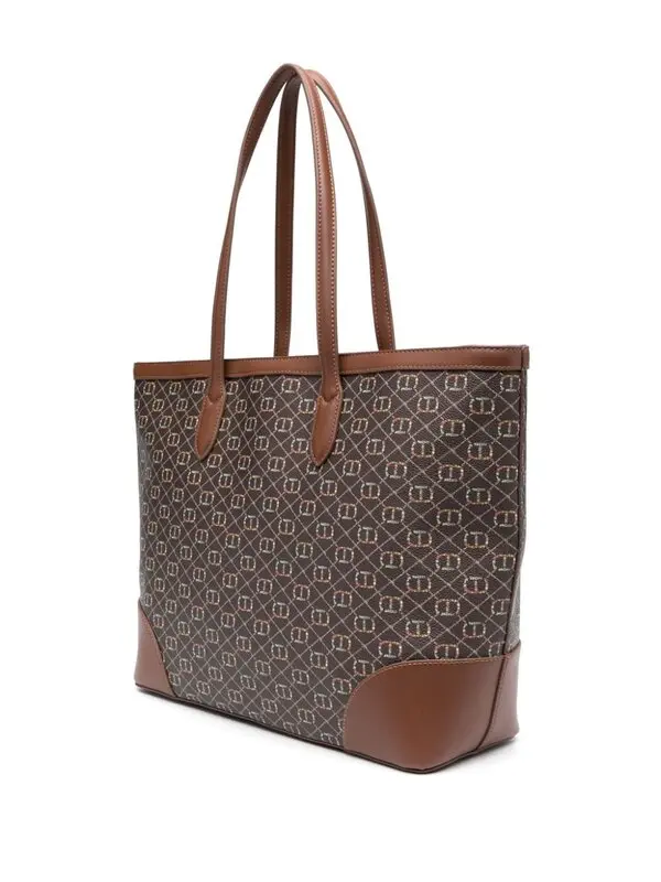 TWINSET Floral Monogram Tote Bag