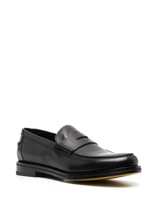 DOUCAL'S Slip-on Penny Loafers - Black