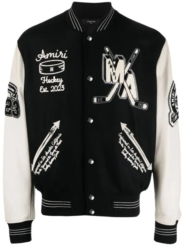 Amiri Varsity Jacket With Appliqué Logo