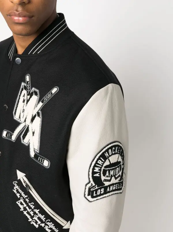 Amiri Varsity Jacket With Appliqué Logo