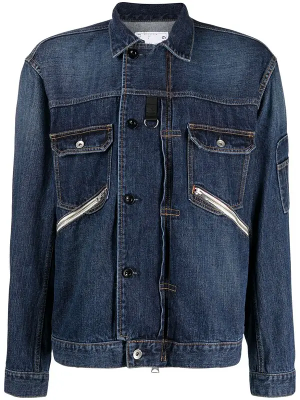 Sacai Cotton Jacket - Blue