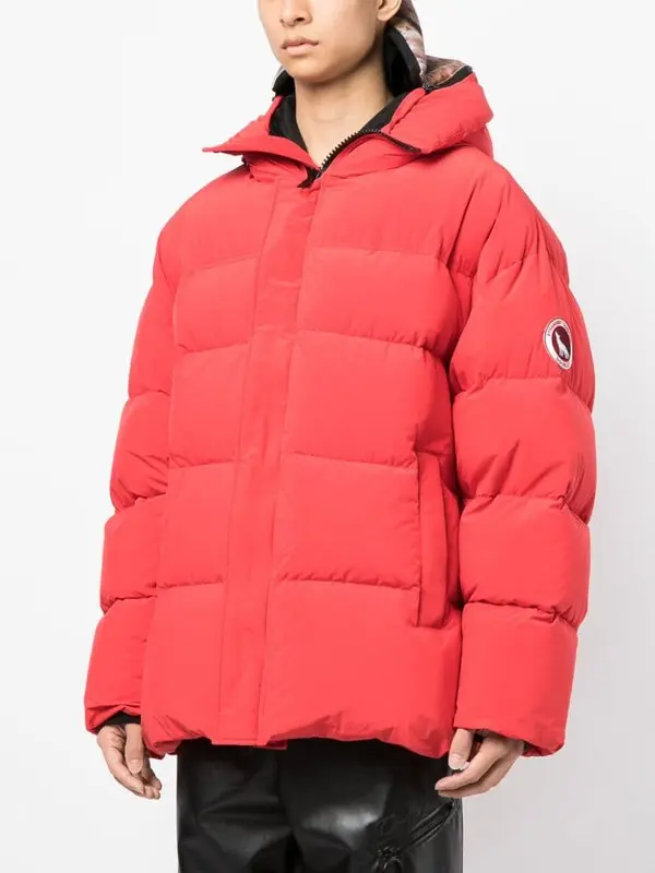 DOUBLET Padded Animal Motif-hoodie Jacket - Red