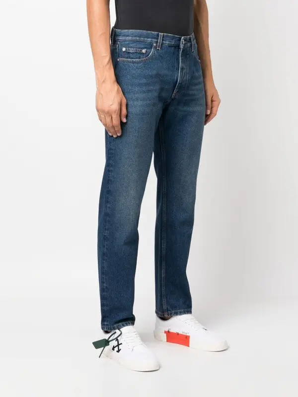 Off-White Stonewashed Straight-leg Jeans - Blue