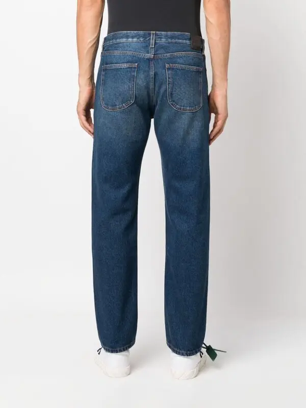 Off-White Stonewashed Straight-leg Jeans - Blue