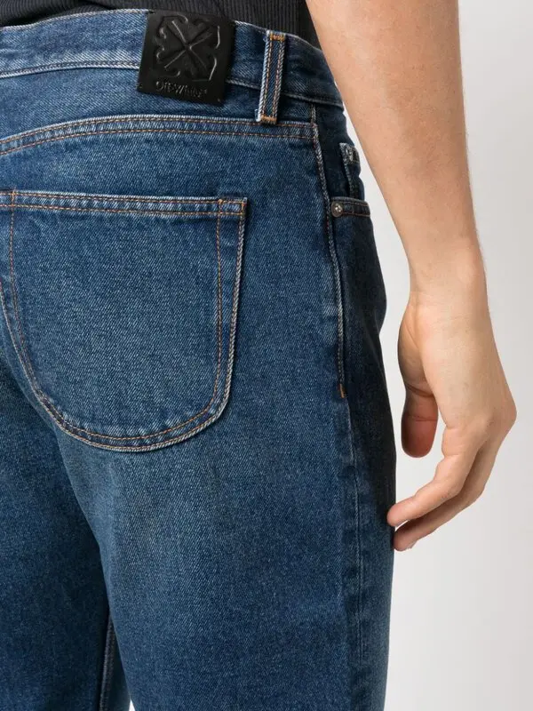 Off-White Stonewashed Straight-leg Jeans - Blue