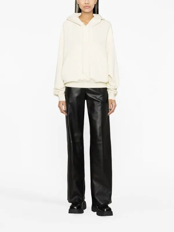 Off-White Logo-print Cotton Hoodie - Neutrals